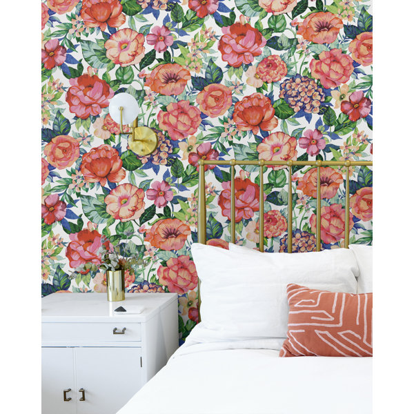 Winston Porter Rasheim Peel & Stick Floral | Wayfair