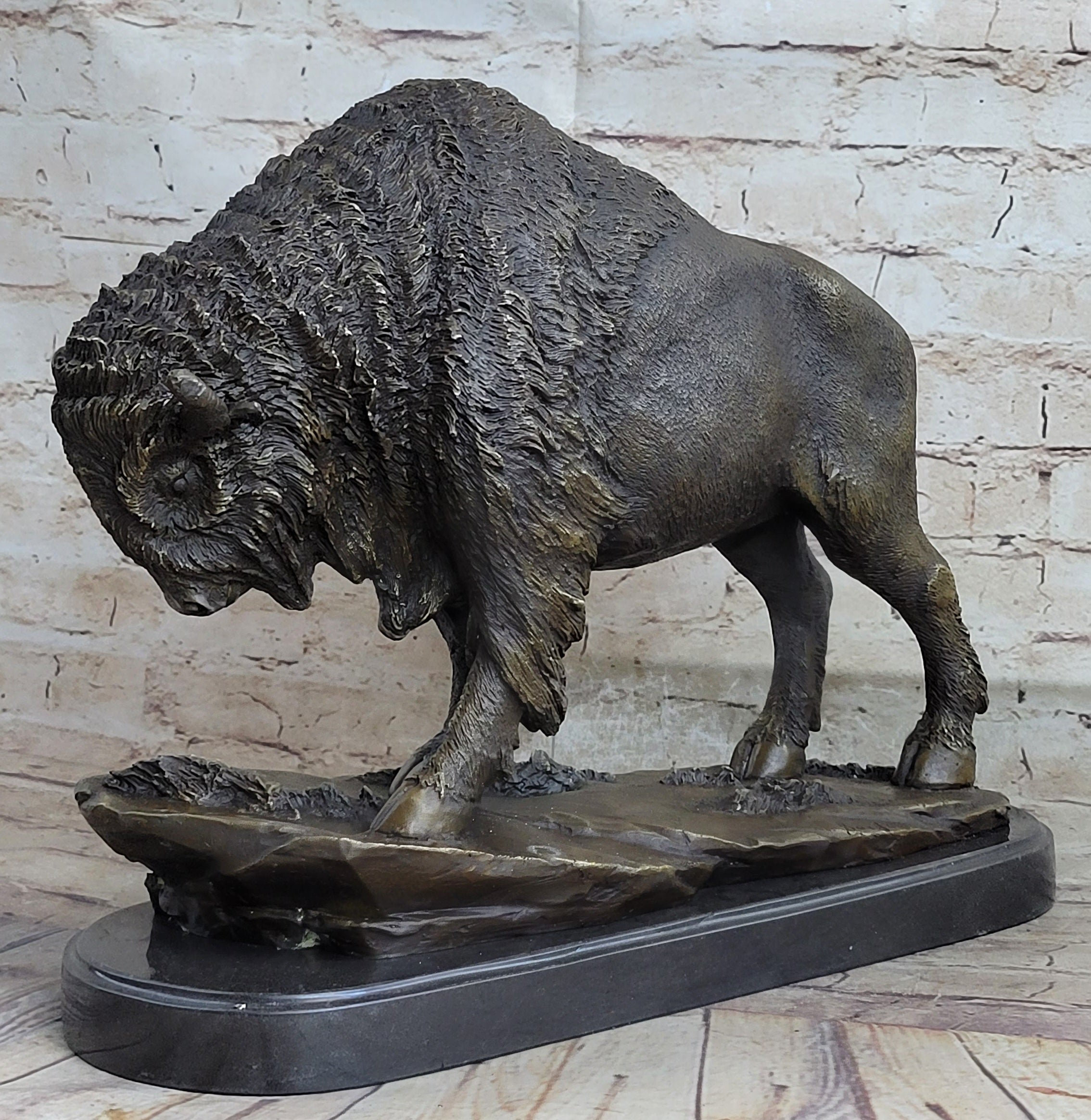Foundry Select Vritika American Bison Buffalo Bronze Metal Statue ...