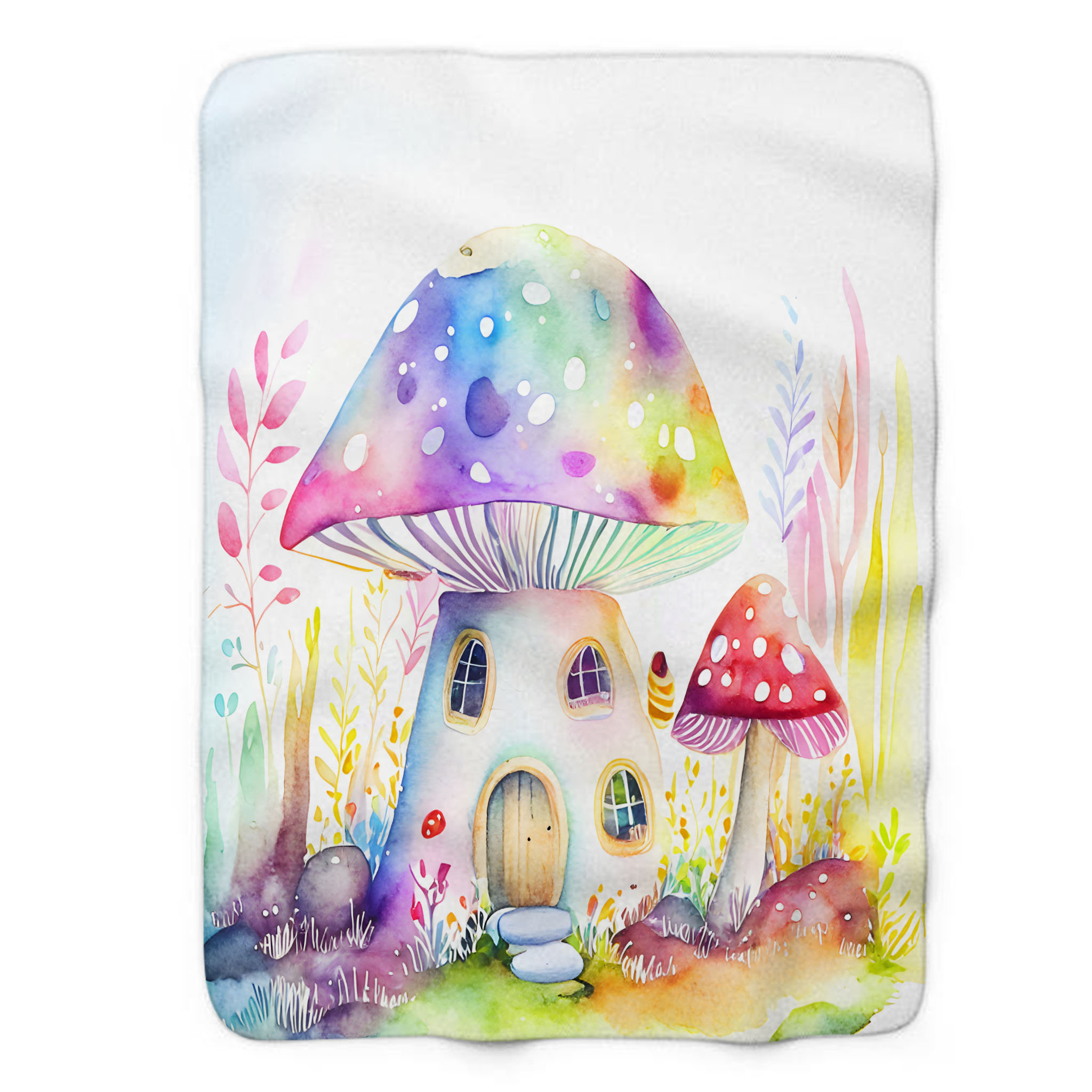 MentionedYou Colorful Toadstool - 1 Piece Blanket | Wayfair