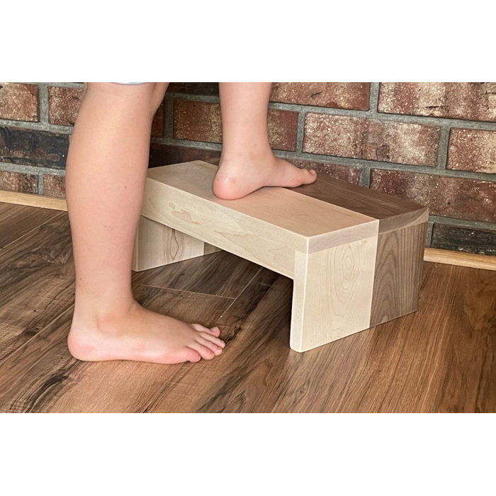 Gracie Oaks Kenzli 1 - Step Wood Step Stool & Reviews | Wayfair