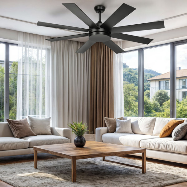 George Oliver 60" 8-Blade Ceiling Fan With Remote Control | Wayfair