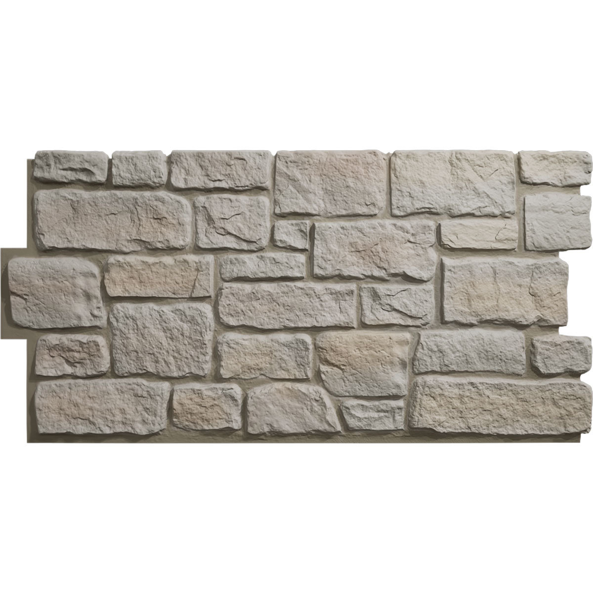 Ekena Millwork StoneCraft Cobblestone Faux Stone Panel, 48"W x 23 3/4"H ...