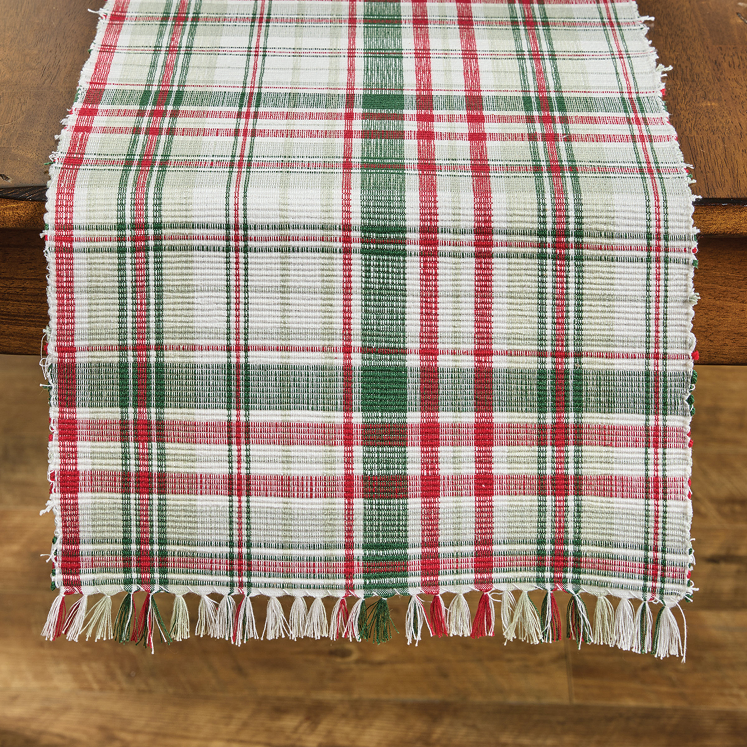 The Holiday Aisle® Berry Frost Plaid Table Runner | Wayfair