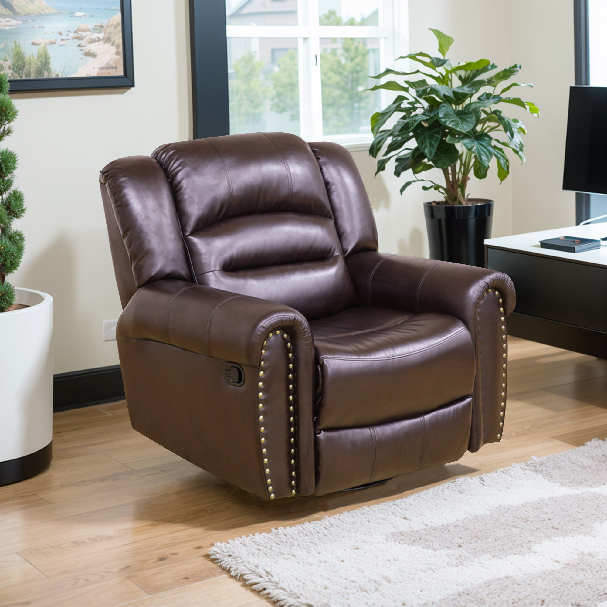 Red Barrel Studio® Vandever Faux Leather Home Theater Seat | Wayfair