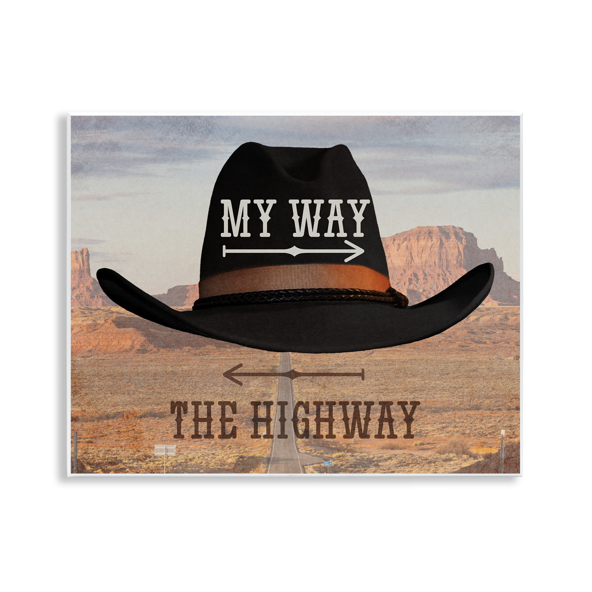 Ophelia & Co. My Way or Highway Cowboy Wall Plaque, design by Marcus ...