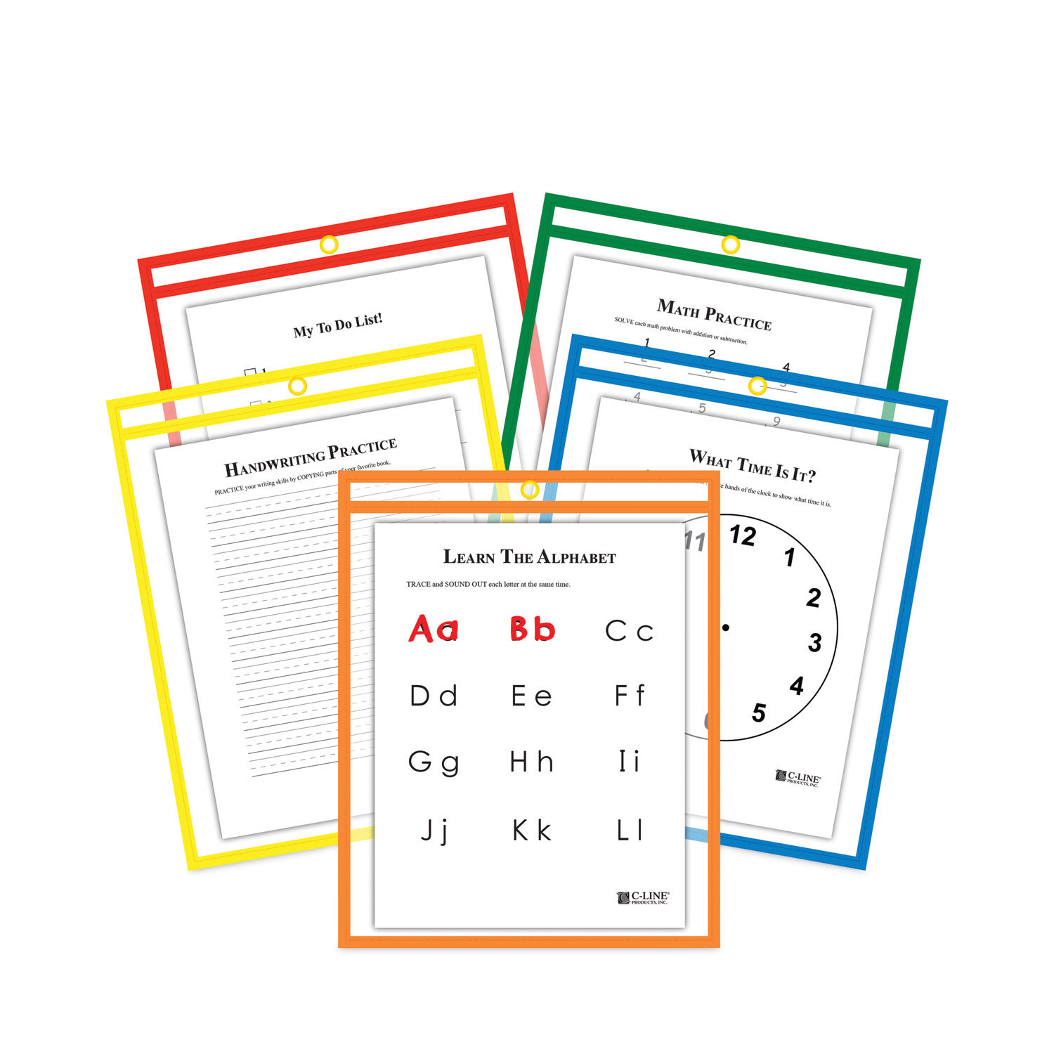 C-Line Products, Inc. Reusable Dry Erase Pocket Flash Cards | Wayfair