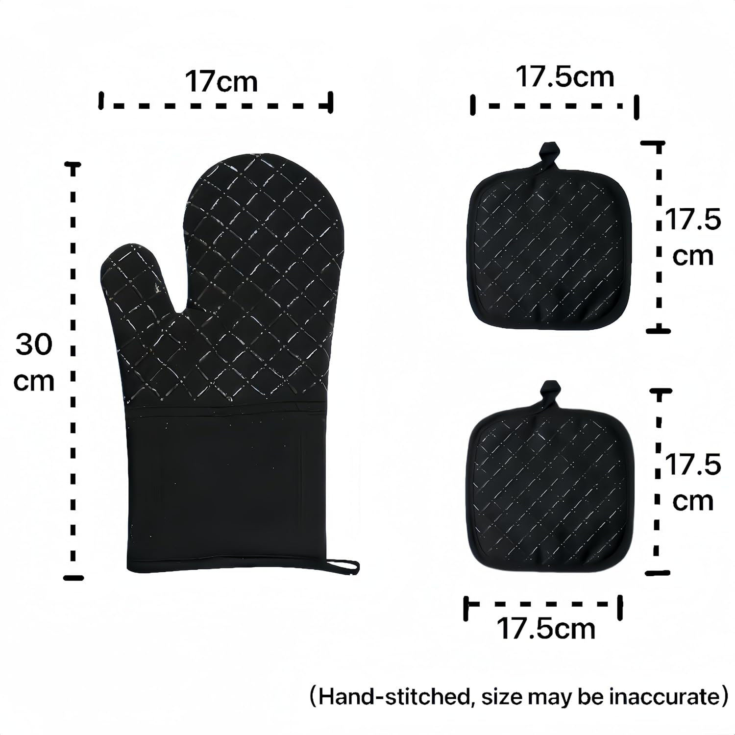 SHANXIQIANNA Oven Mitts and Pan Racks 4-Piece Set, Extended Kitchen ...