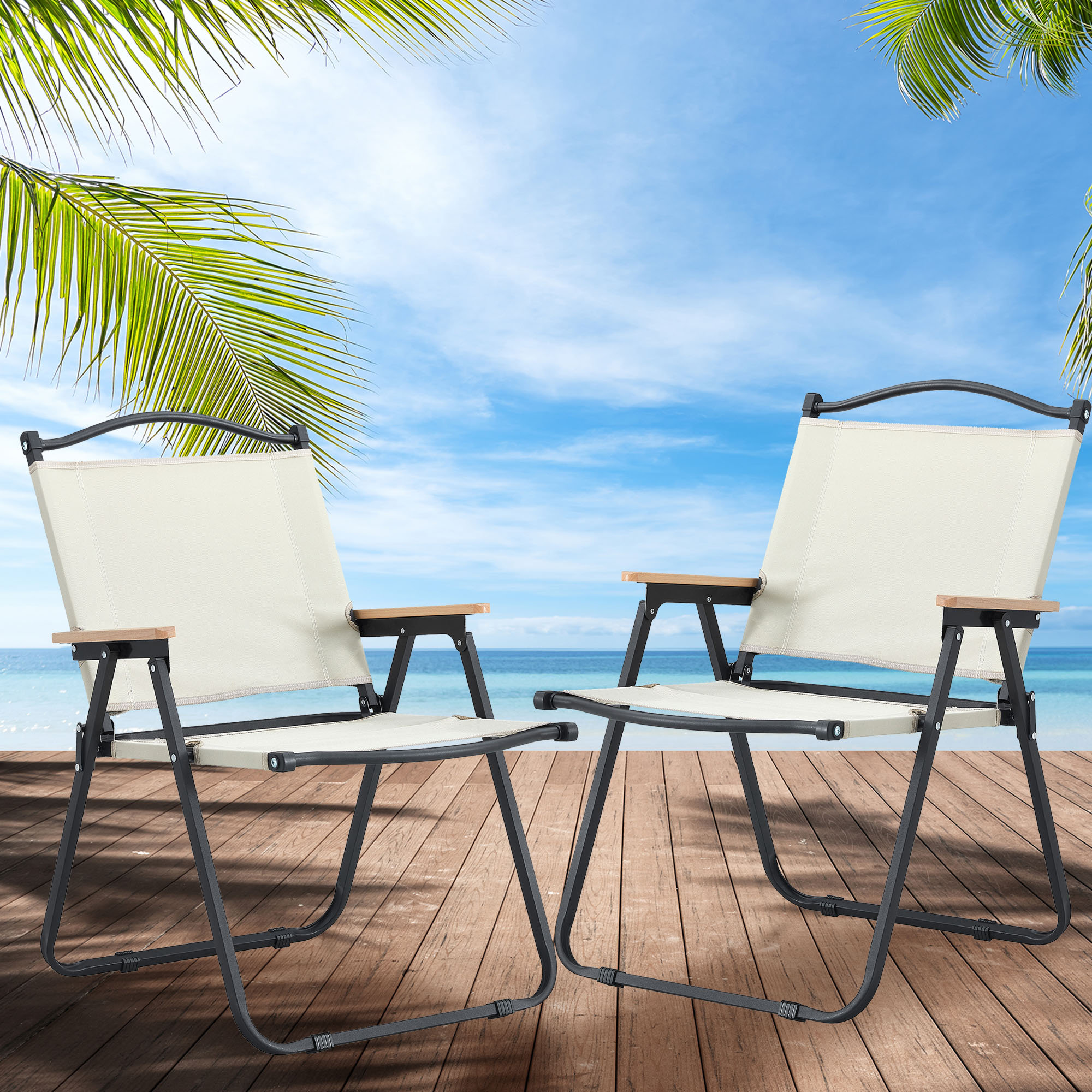 Red Barrel Studio® Versatile 2Pieces Folding Outdoor Chairs - Perfect ...