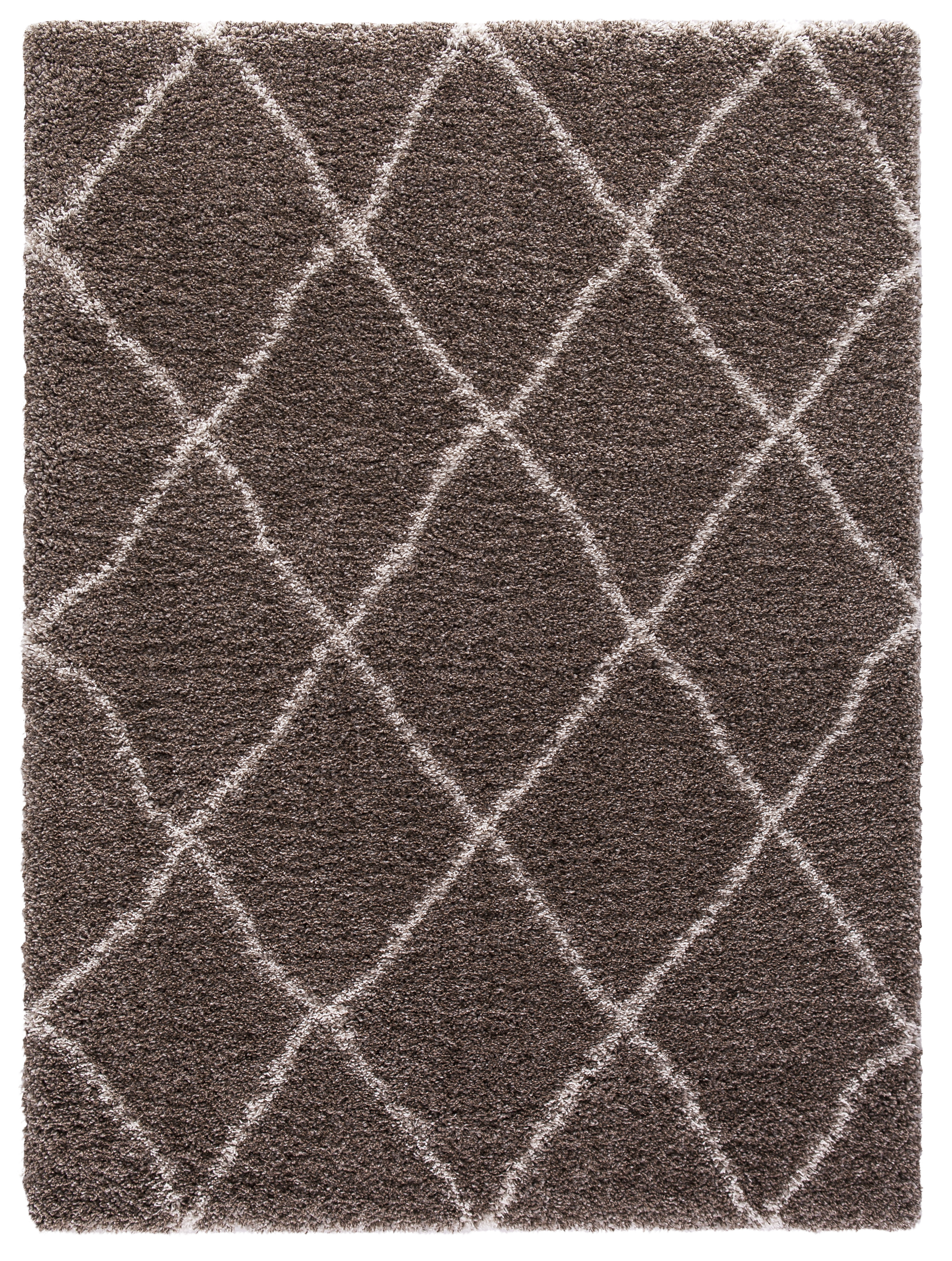 Latitude Run® Geometric Shag Light Brown Area Rug | Wayfair