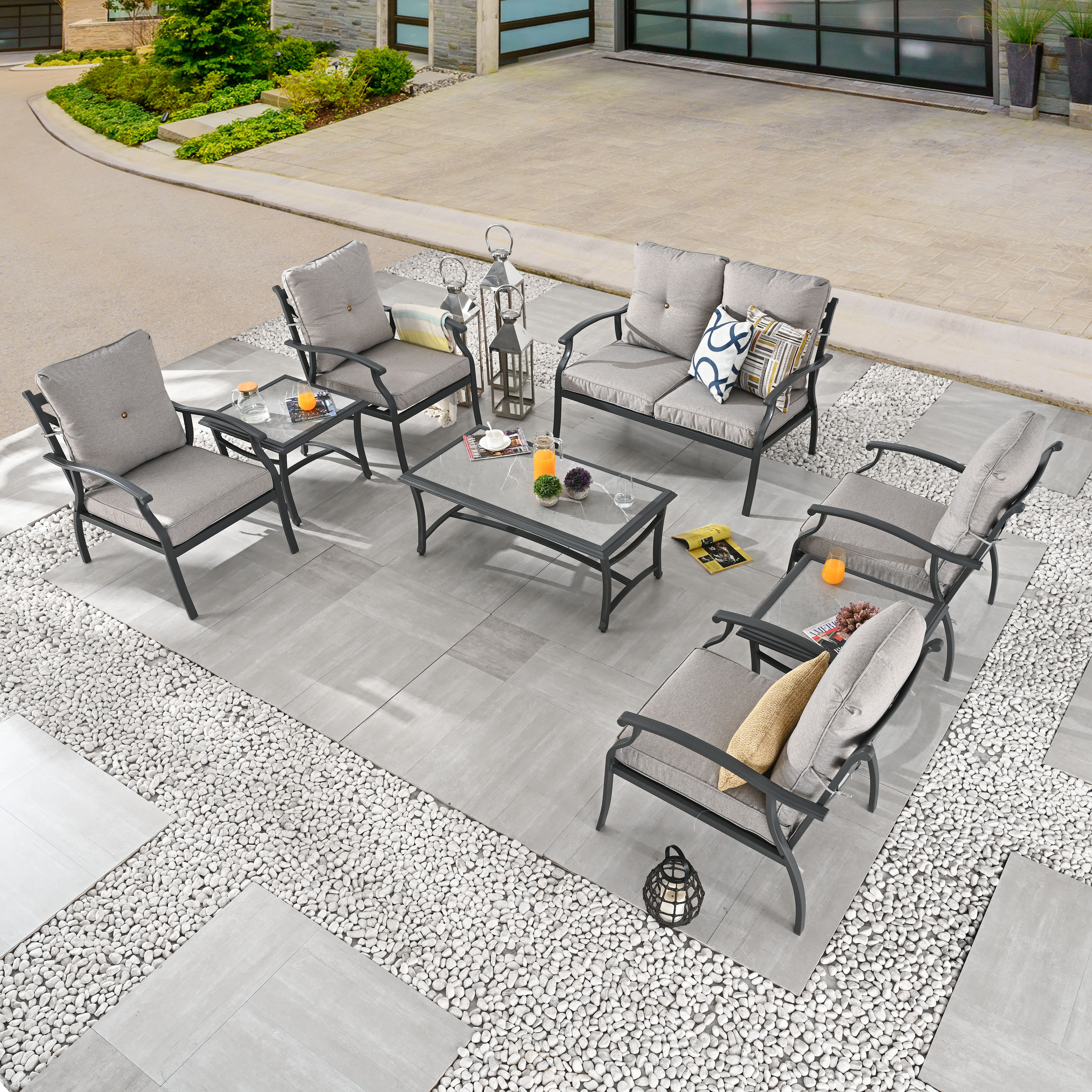 Lark Manor 8-Piece conversation set - Wayfair Canada