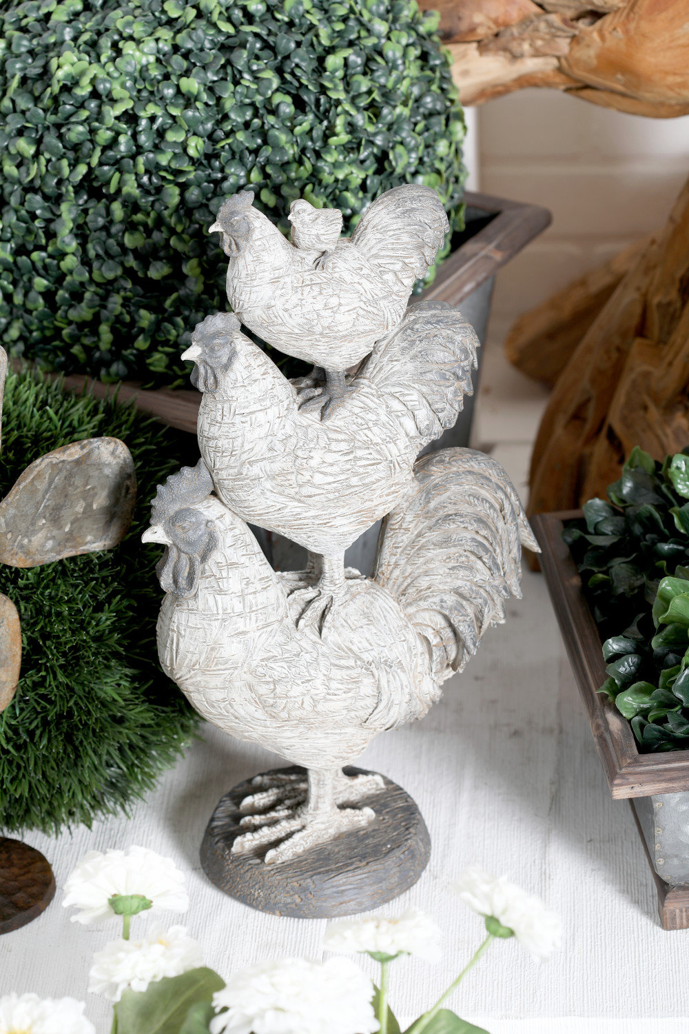 August Grove® Attif Stone Rooster Figurine & Reviews | Wayfair