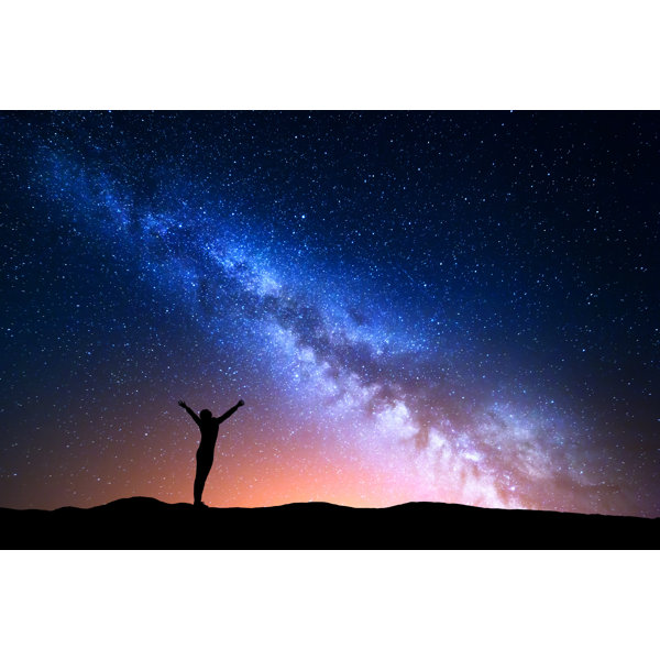 Ebern Designs Blue Milky Way by Den-belitsky - Wrapped Canvas ...