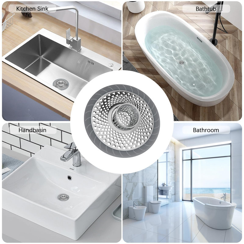 BETOFUL Strainer Stainless Steel Drain Protector for Bathroom | Wayfair
