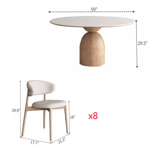 Round Seats 8 Kitchen & Dining Room Sets You'll Love | Wayfair