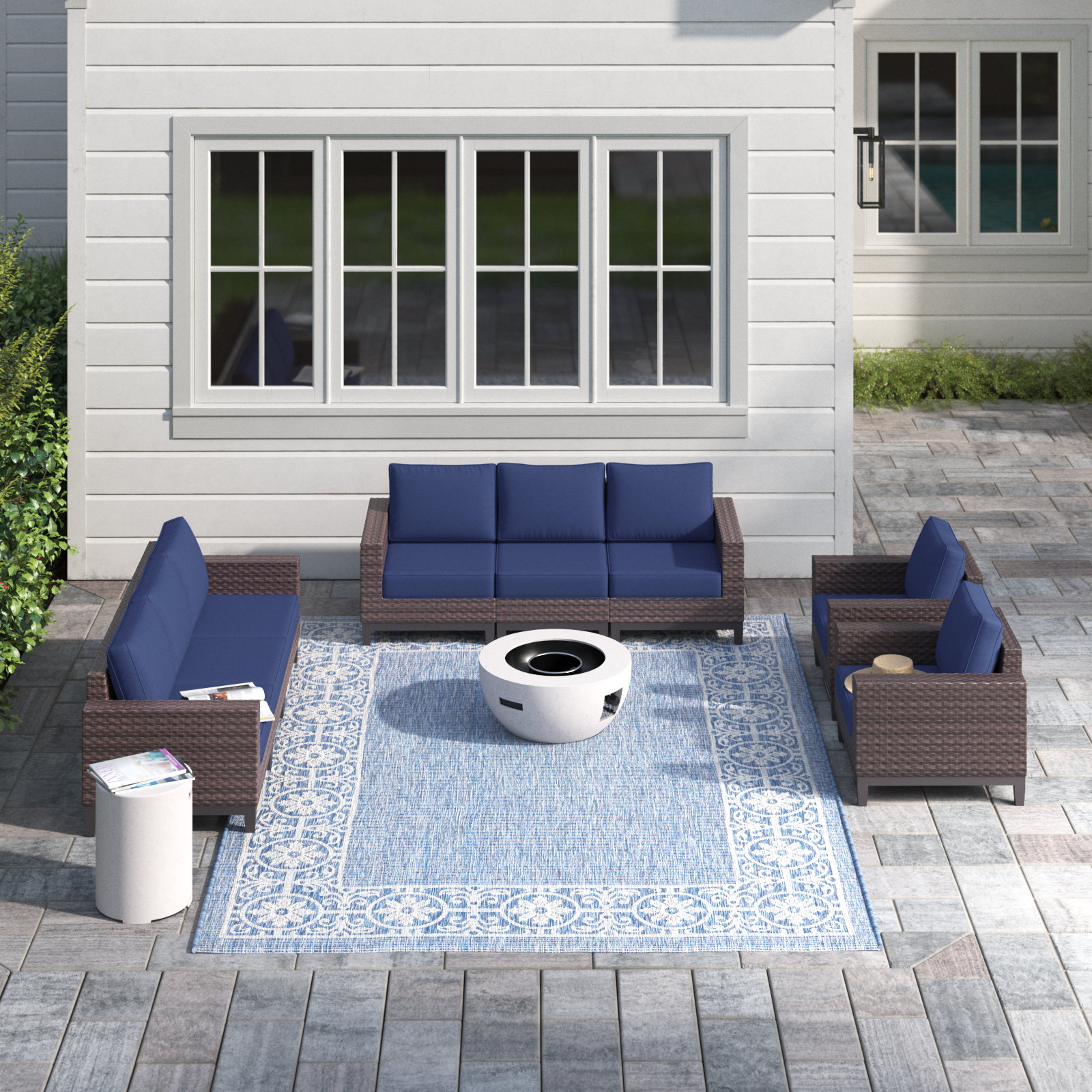 Wade Logan Breiden 10 Piece Complete Patio Set with Cushions - Wayfair ...
