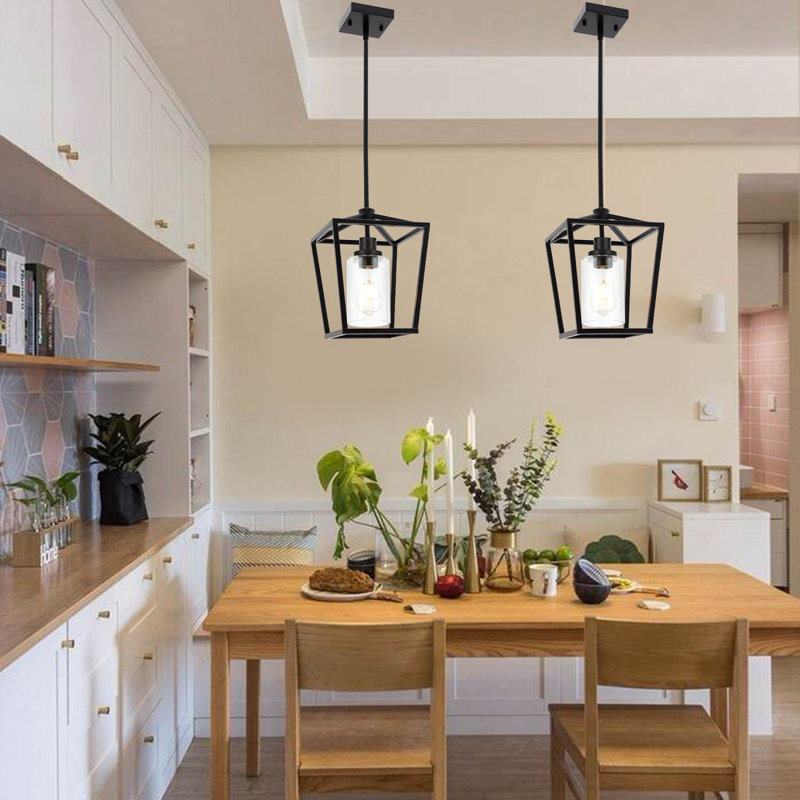 Gracie Oaks Nati 1 - Light Lantern Square Pendant | Wayfair