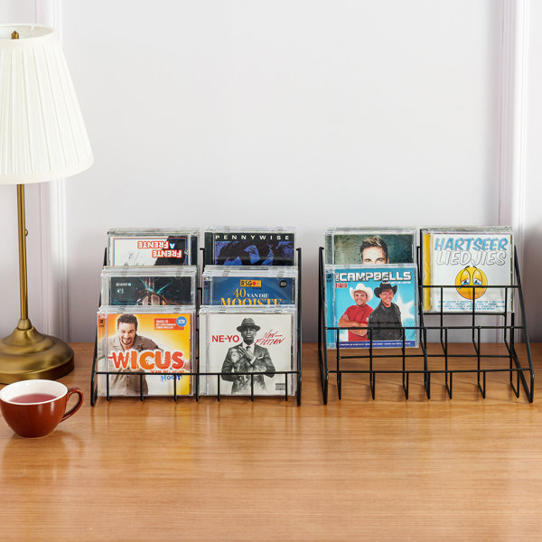 Rebrilliant CD DVD Metal Media Storage Rack & Reviews | Wayfair
