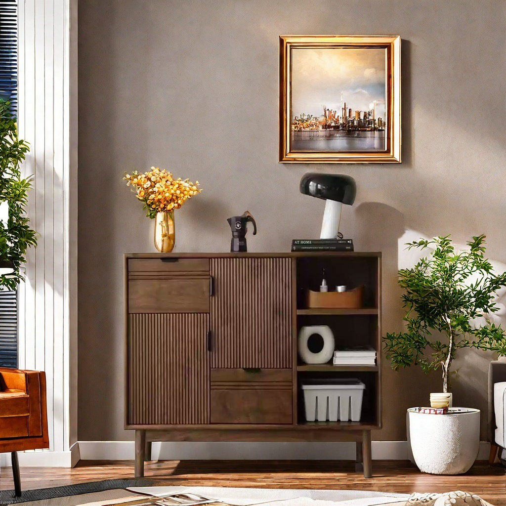 Atta Avenue Double Door Log Accent Cabinet | Wayfair