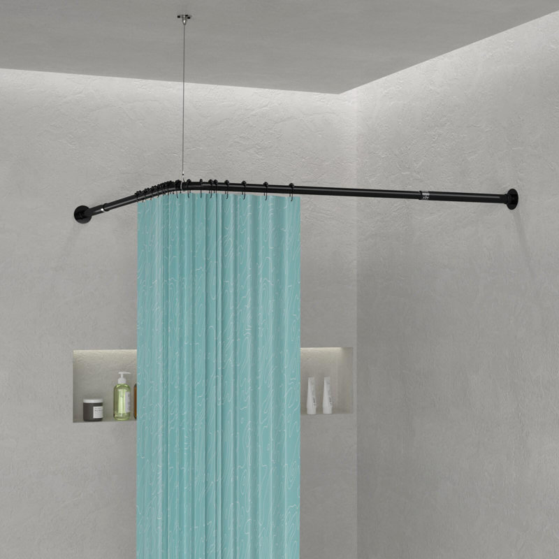 OLHAV Corner Shower Curtain Rod L Shaped,Adjustable Shower Rods | Wayfair