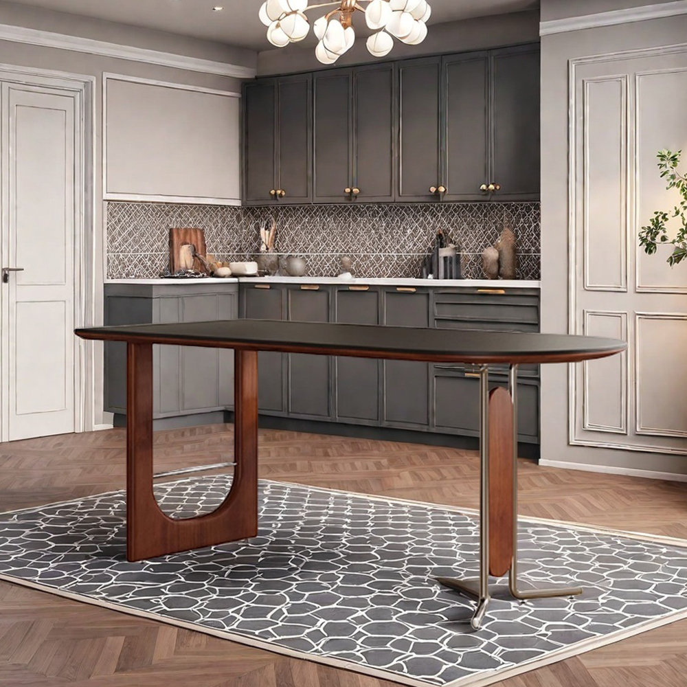 Ivy Bronx Irregularly shaped creative Rock Slab Dining Table | Wayfair
