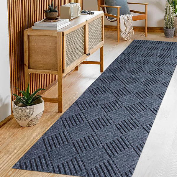 Ebern Designs Custom Size Gray Indoor Non-Slip Runner Rug for Kitchen ...