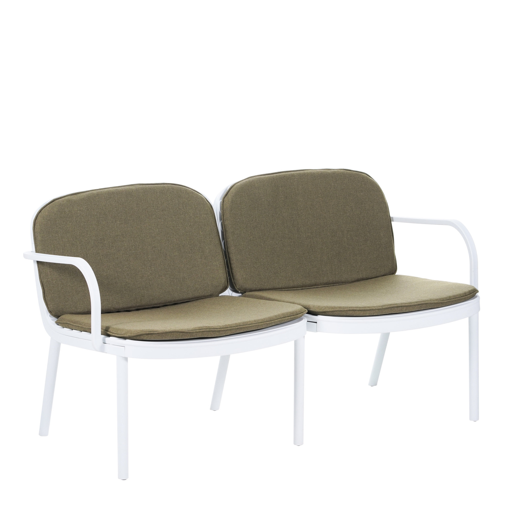 Orren Ellis 3Pcs Outdoor Patio With White Frame And Cushions - 'S 2 ...