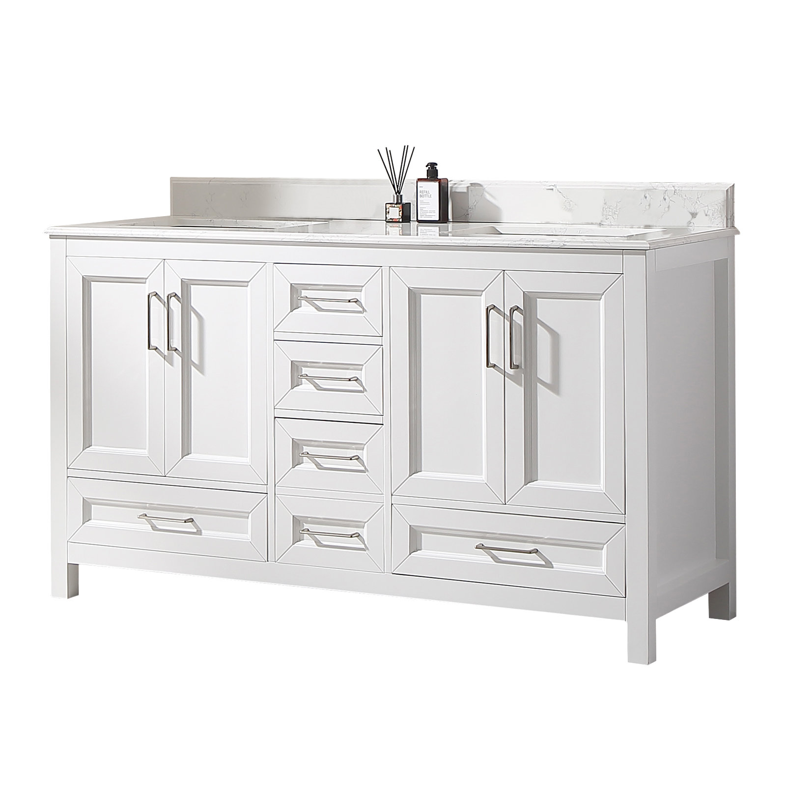 Red Barrel Studio® 60" Double Bathroom Vanity Set | Wayfair