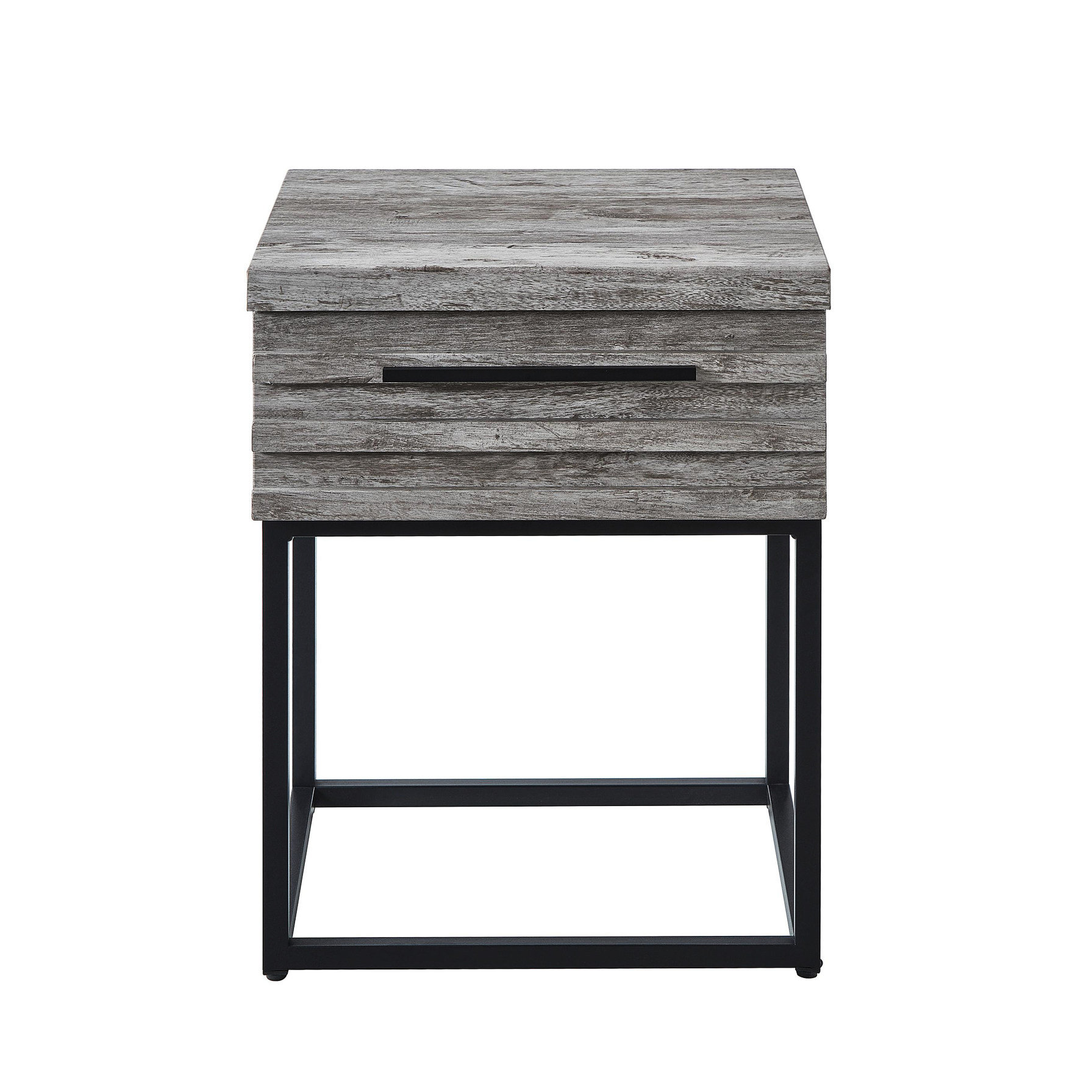 17 Stories End Table Celestial Gray - Spacious Drawer & Build Add ...