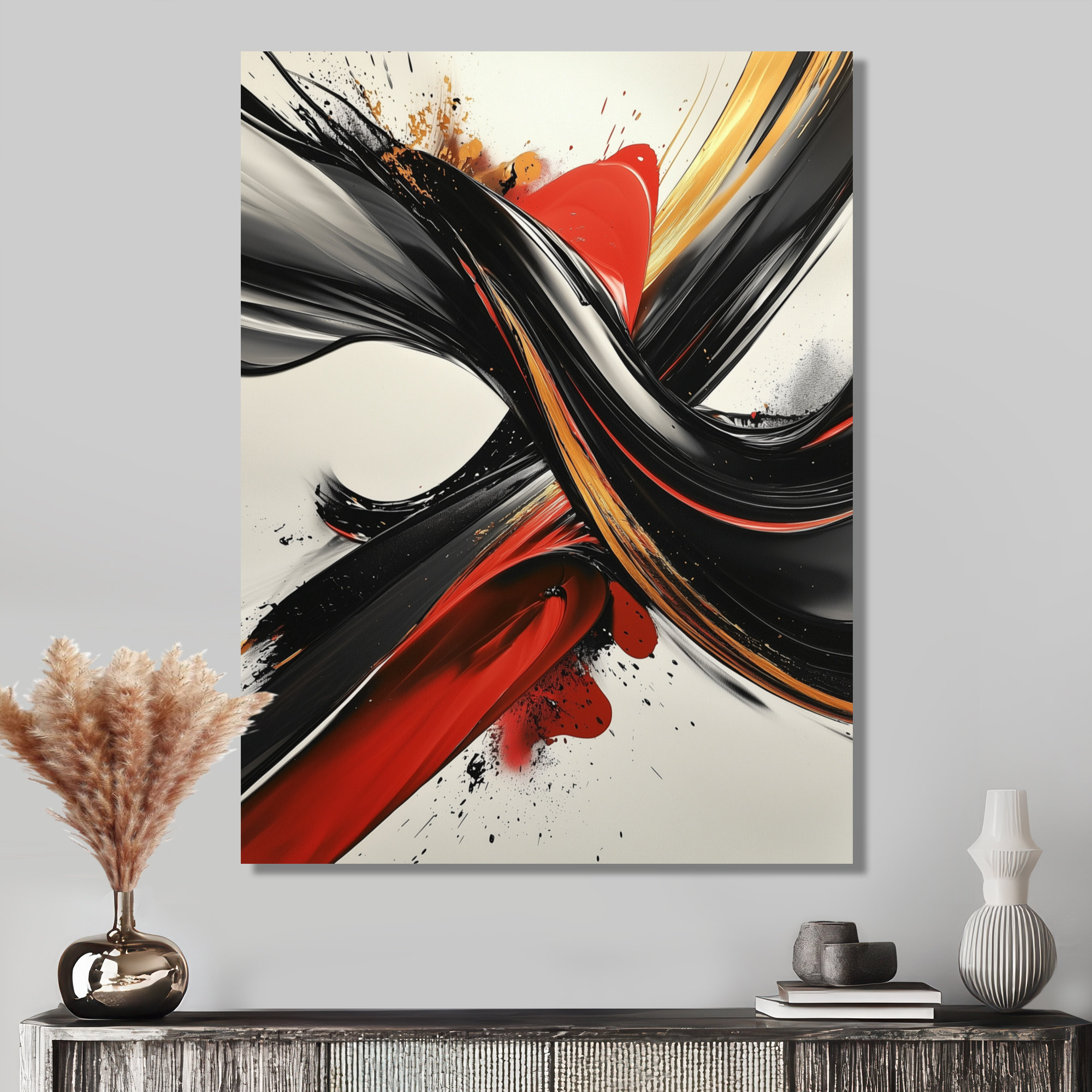 Wrought Studio™ Omora - Abstract Canvas Wall Art | Wayfair