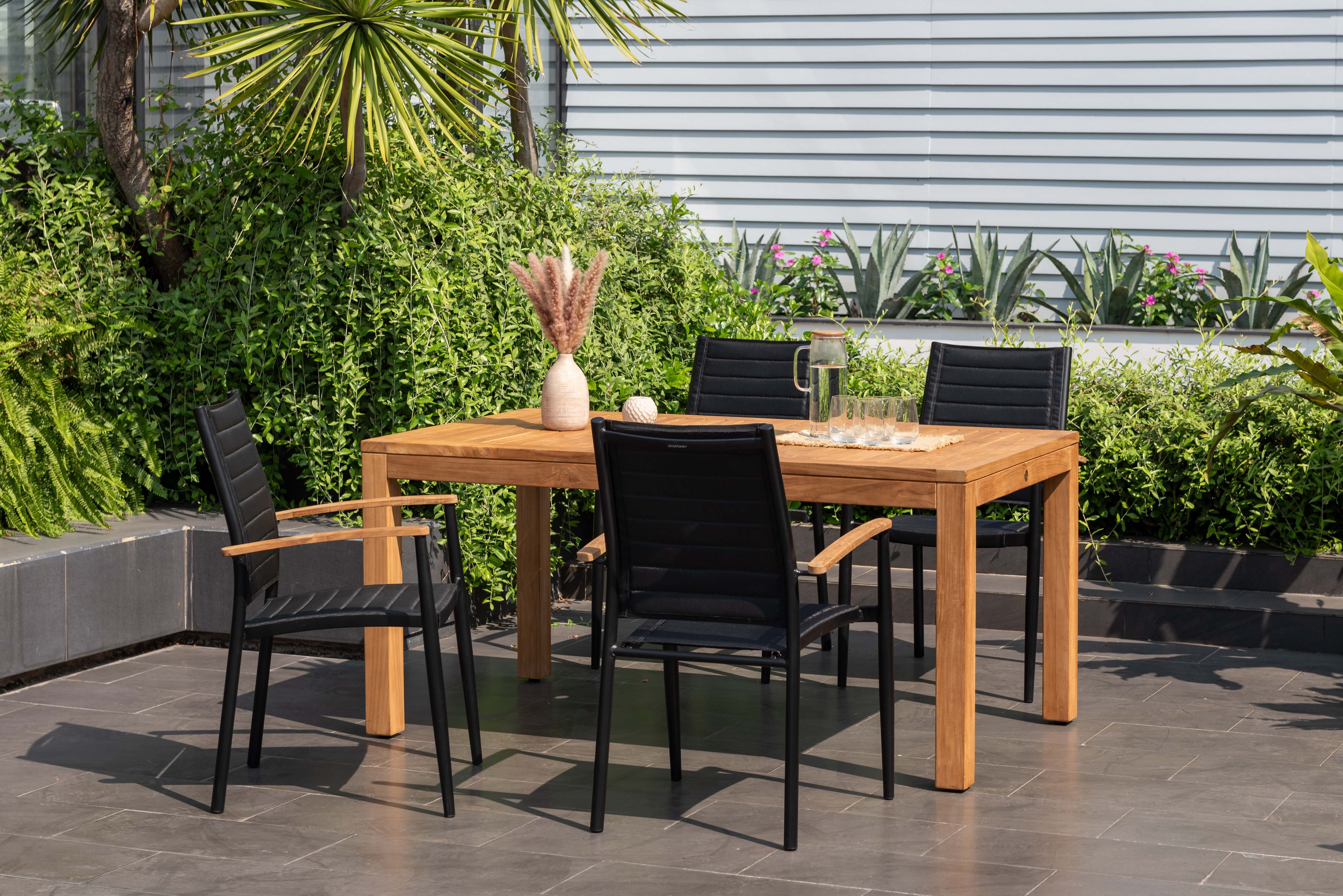 Wade Logan Cenka 5pc Saona 100% FSC Solid Teak and Aluminum Outdoor ...