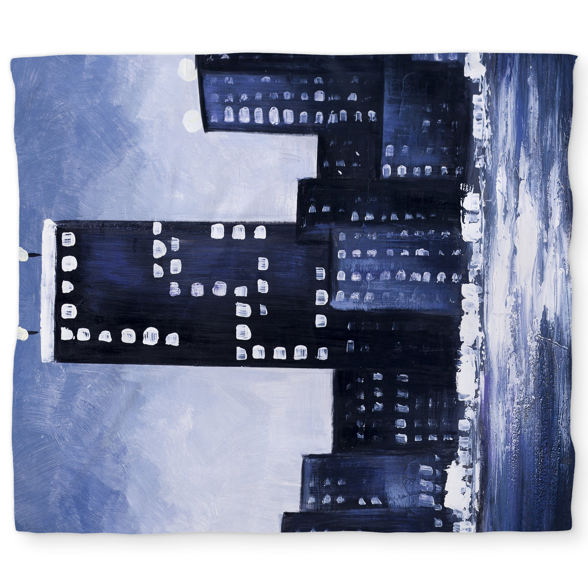 Begin Edition International Inc. Dark Blue Cityscape Livingroom Duvet ...