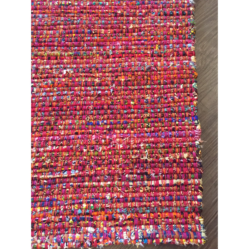 AM Home Textiles Handmade Hand Tufted Cotton Red Rug | Wayfair