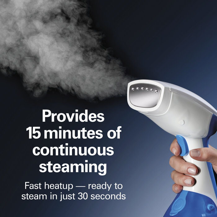 Hamilton Beach® Handheld Garment Steamer 1,000 Watts White with Blue ...