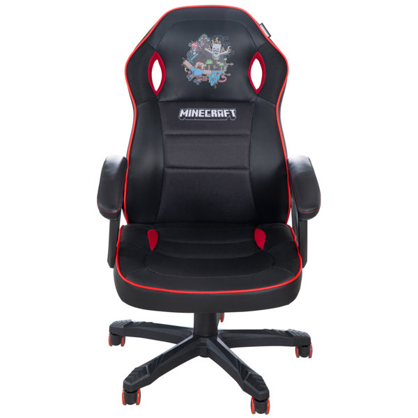 Minecraft: Gaming Chair - Black-Red - 24 x 26", Adult Computer & Desk ...