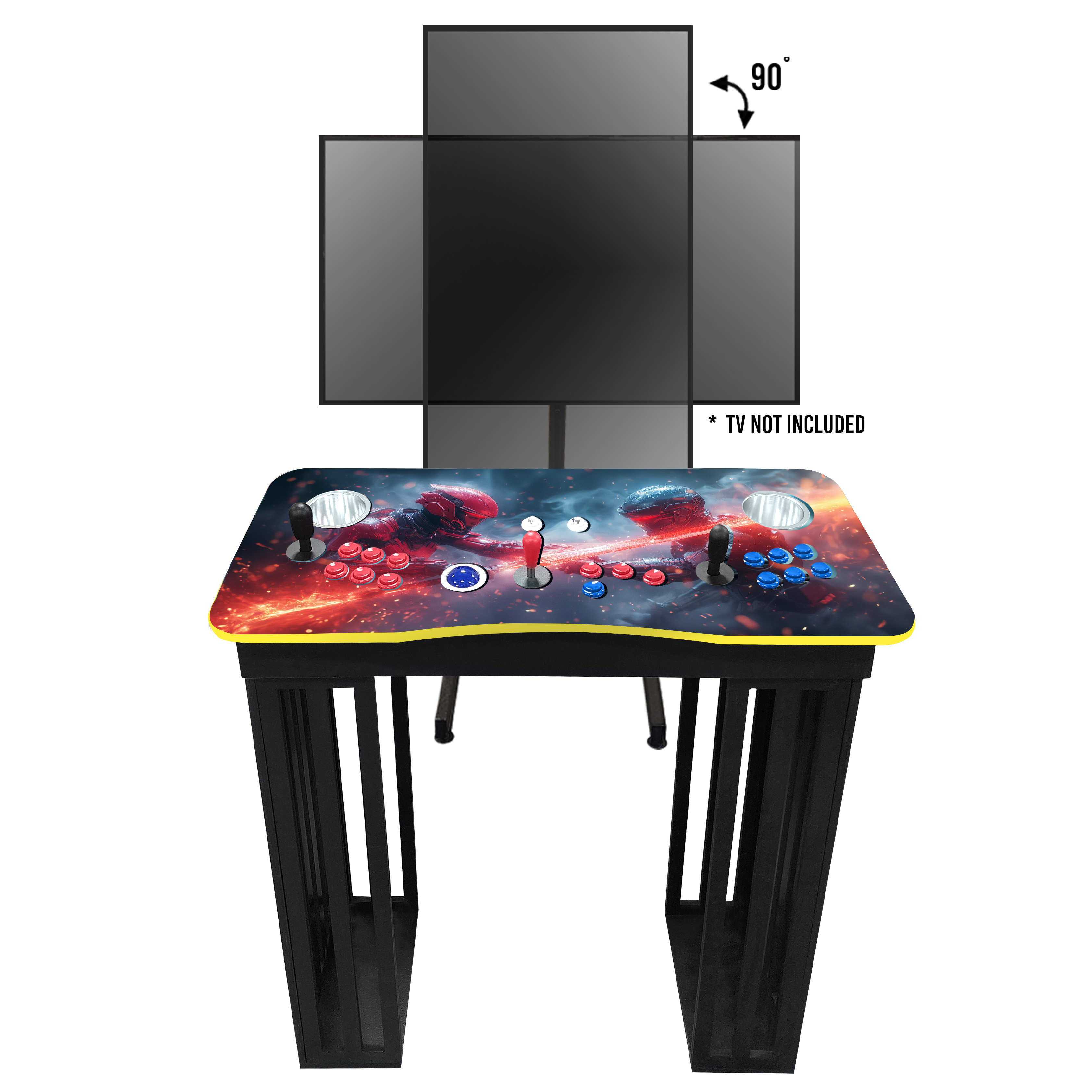 Suncoast Arcade 3 Sided Pedestal Arcade Machine With 3,500+ Games ...