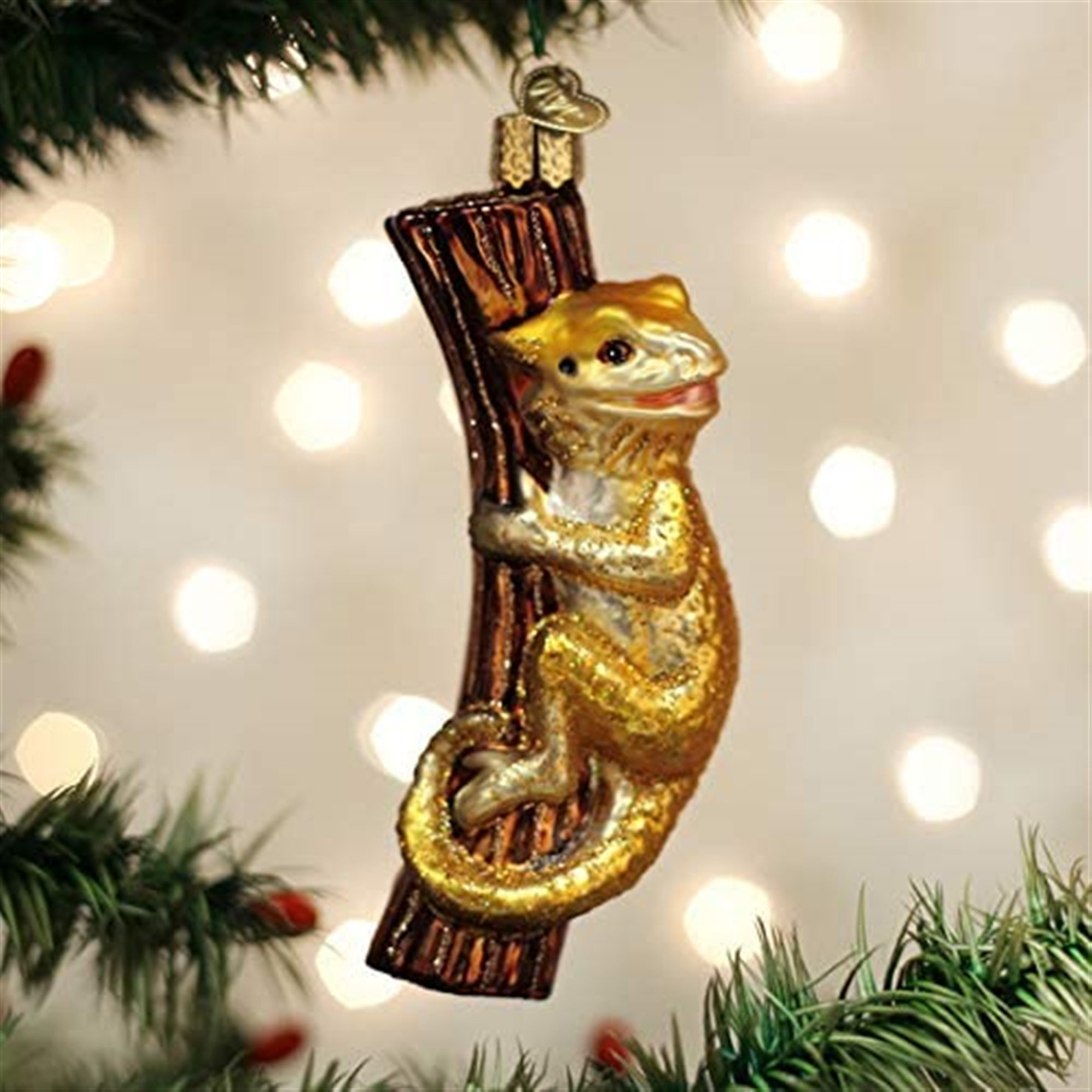 Old World Christmas Bearded Dragon Hanging Figurine Ornament | Wayfair
