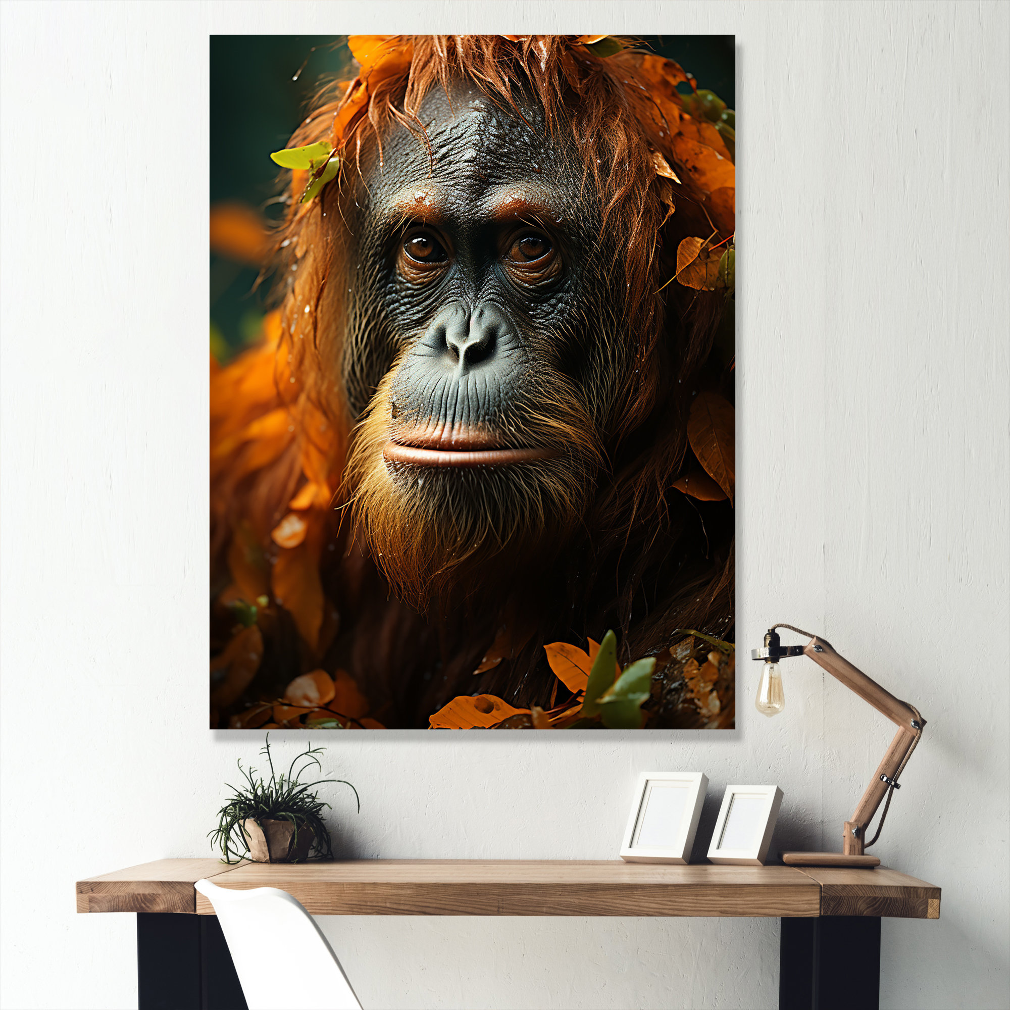 Design Art Apes Portrait Impressionist Jungles On Canvas Print | Wayfair