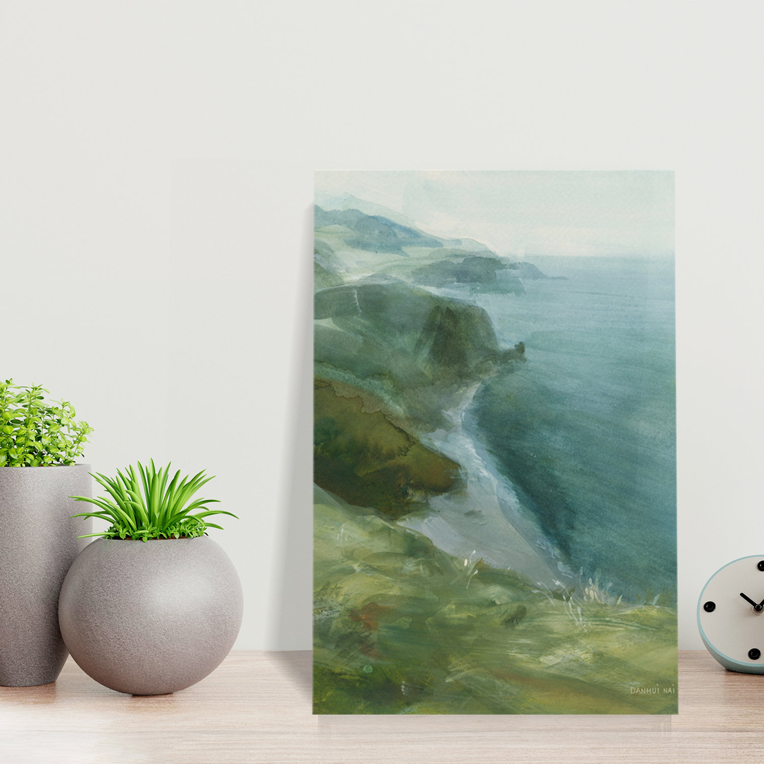 Breakwater Bay Blue And Coast Line Echoes Of Shore Art | Wayfair