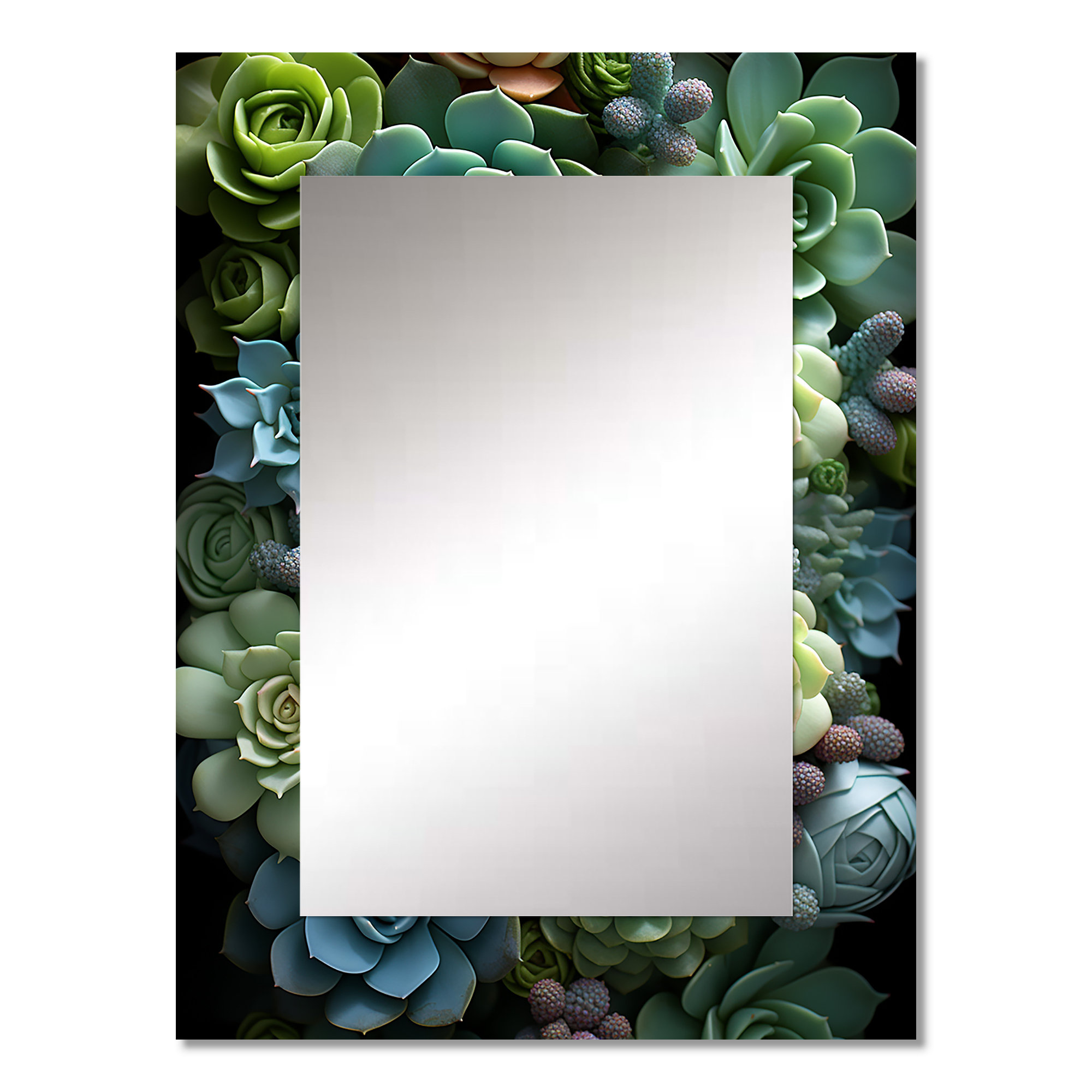 Dakota Fields Green Succulents Serenity Garden II - Succulent Unique ...