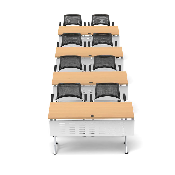 TeamWORK Tables 8 Person Training Meeting Seminar Tables with Modesty ...