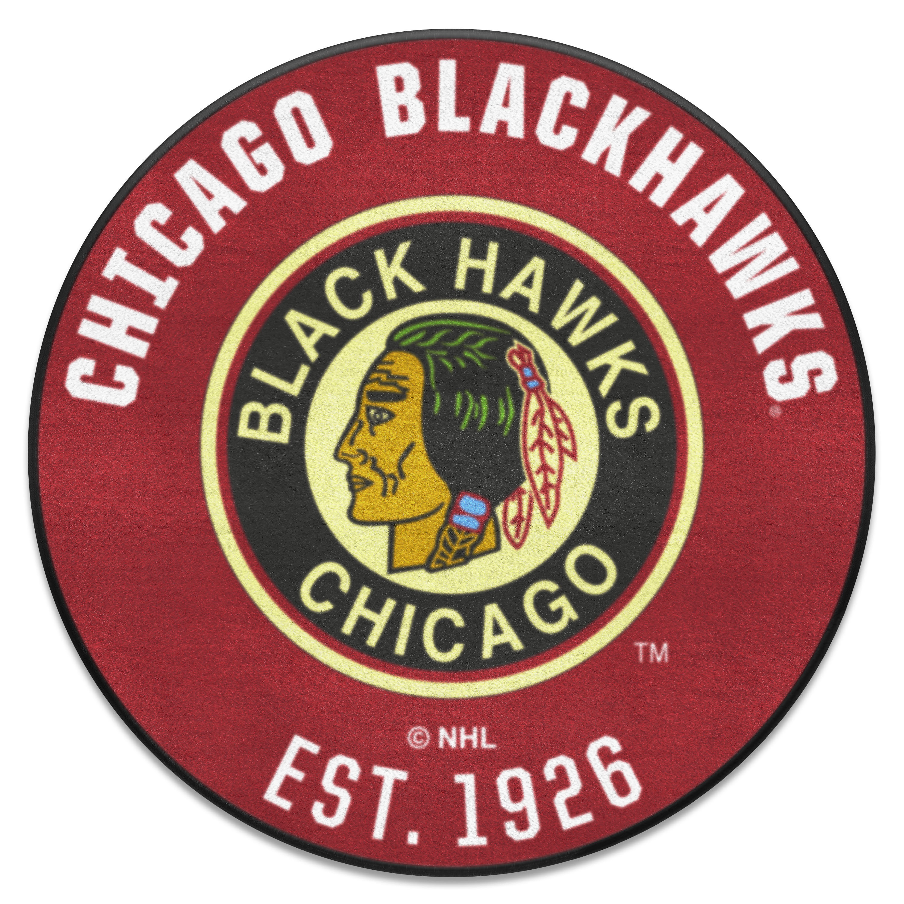 FANMATS Chicago Blackhawks_NHLRETRO Chicago Blackhawks Roundel Rug ...