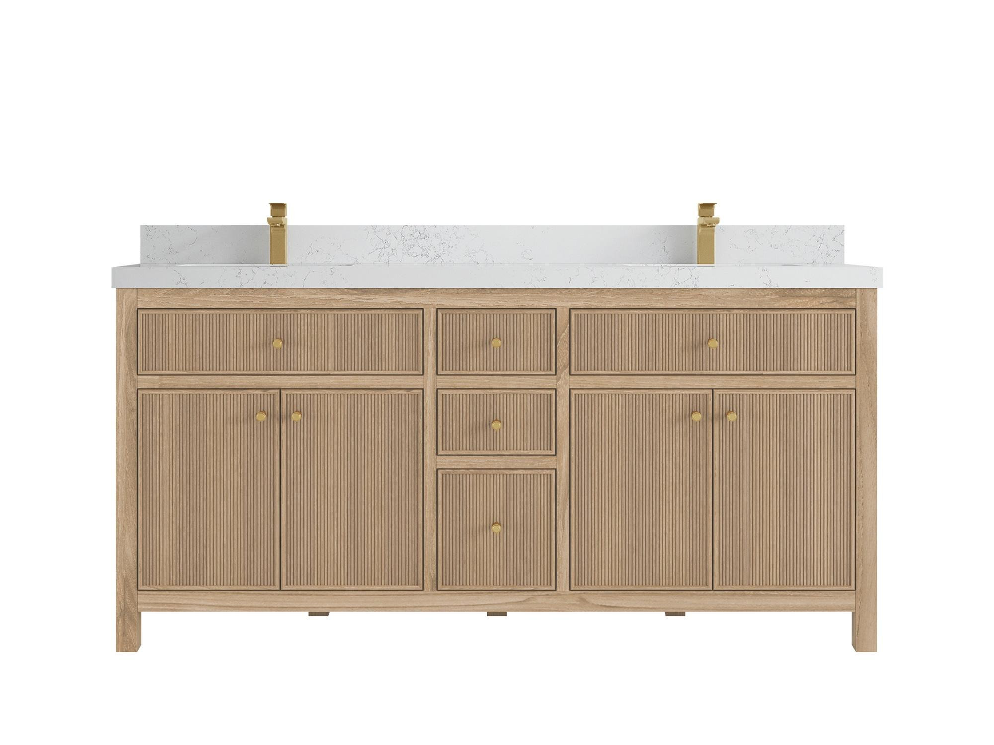 Willow Collections Sonoma 72'' Double Bathroom Vanity with Quartz Top ...