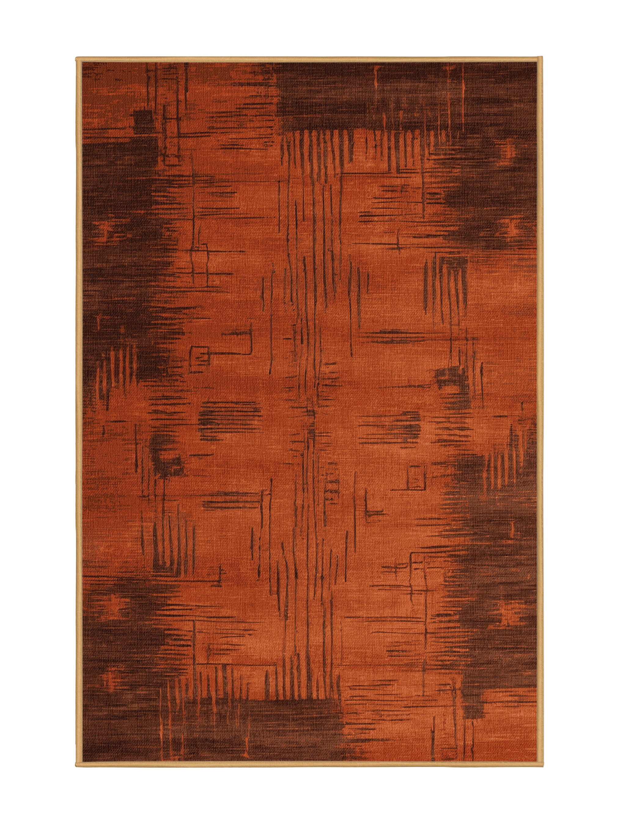 Hokku Designs Machine Washable Abstract Red Area Rug | Wayfair