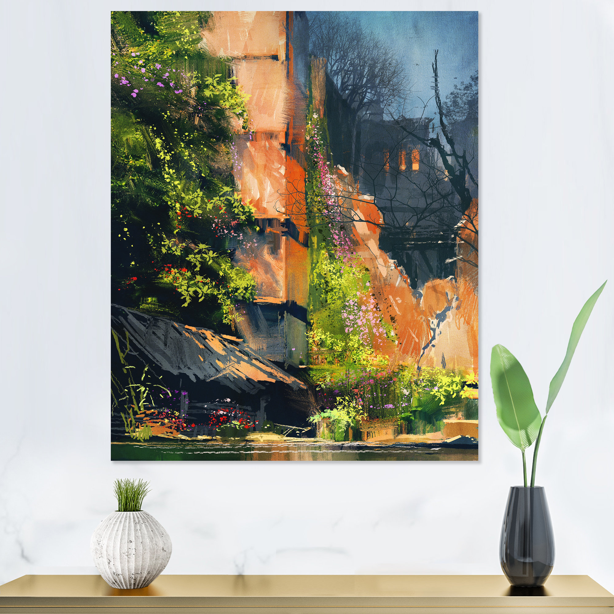 Winston Porter Video Game Painting Of Abandoned Building - Modern ...