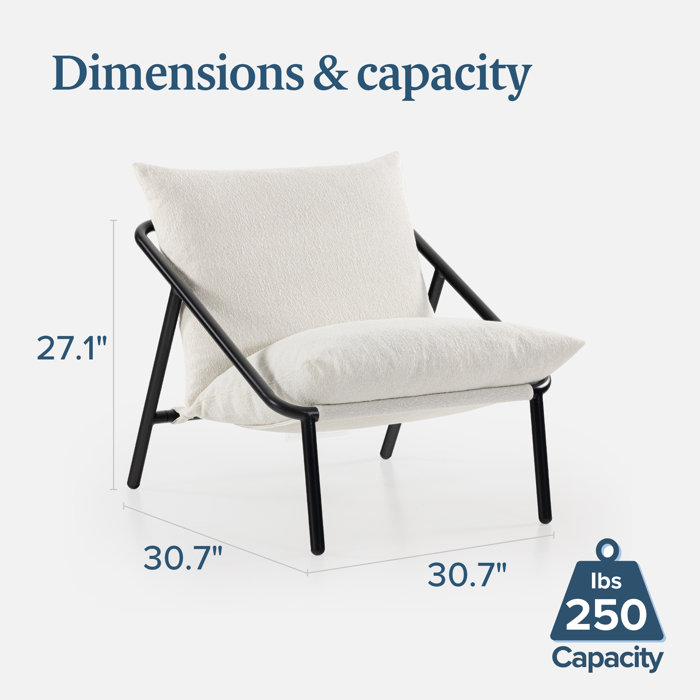 Wade Logan® Ayatt Modern Metal Frame Sling Accent Armchair & Reviews ...