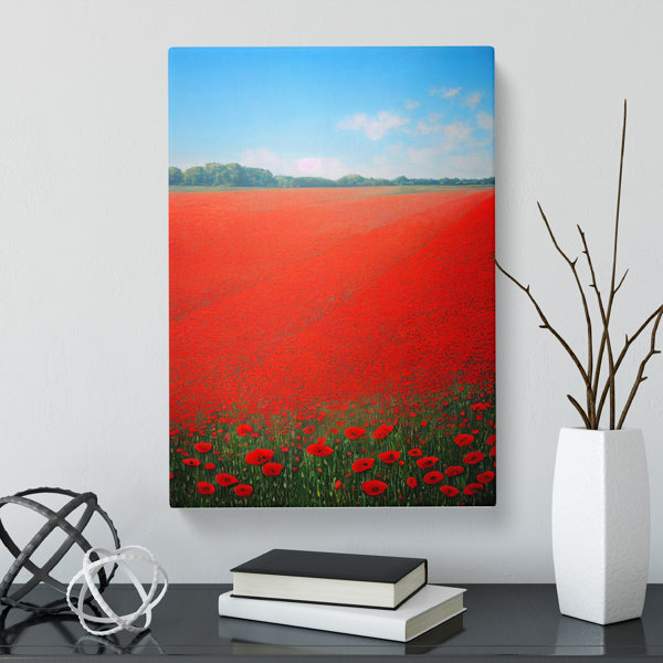 Marlow Home Co. Laba Poppy Flower Field Vol.6 - Wrapped Canvas Print ...