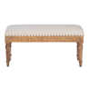 Beachcrest Home™ Aaryahi Coastal Carved Seashell 36” Upholstered Bench ...
