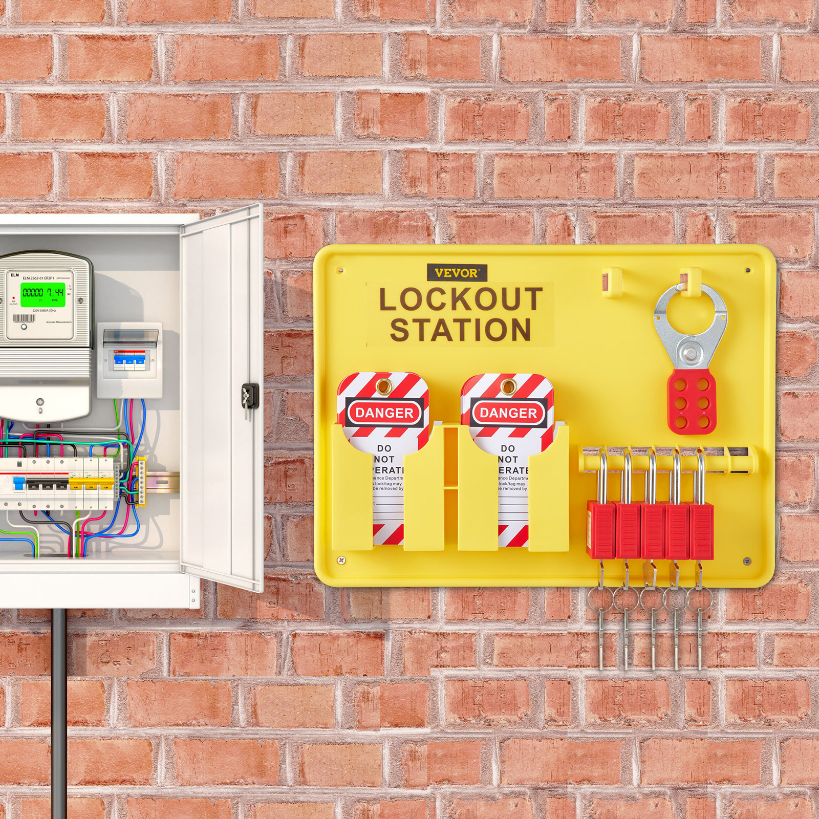 17 Stories Jairah 26 PCS Lockout Tagout Kits, Electrical Safety Loto ...