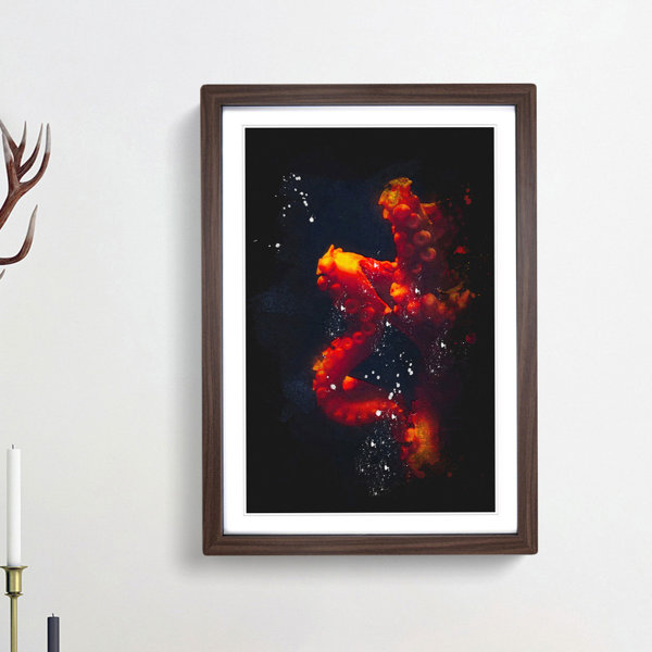 East Urban Home Red Octopus - Picture Frame Graphic Art Print | Wayfair ...