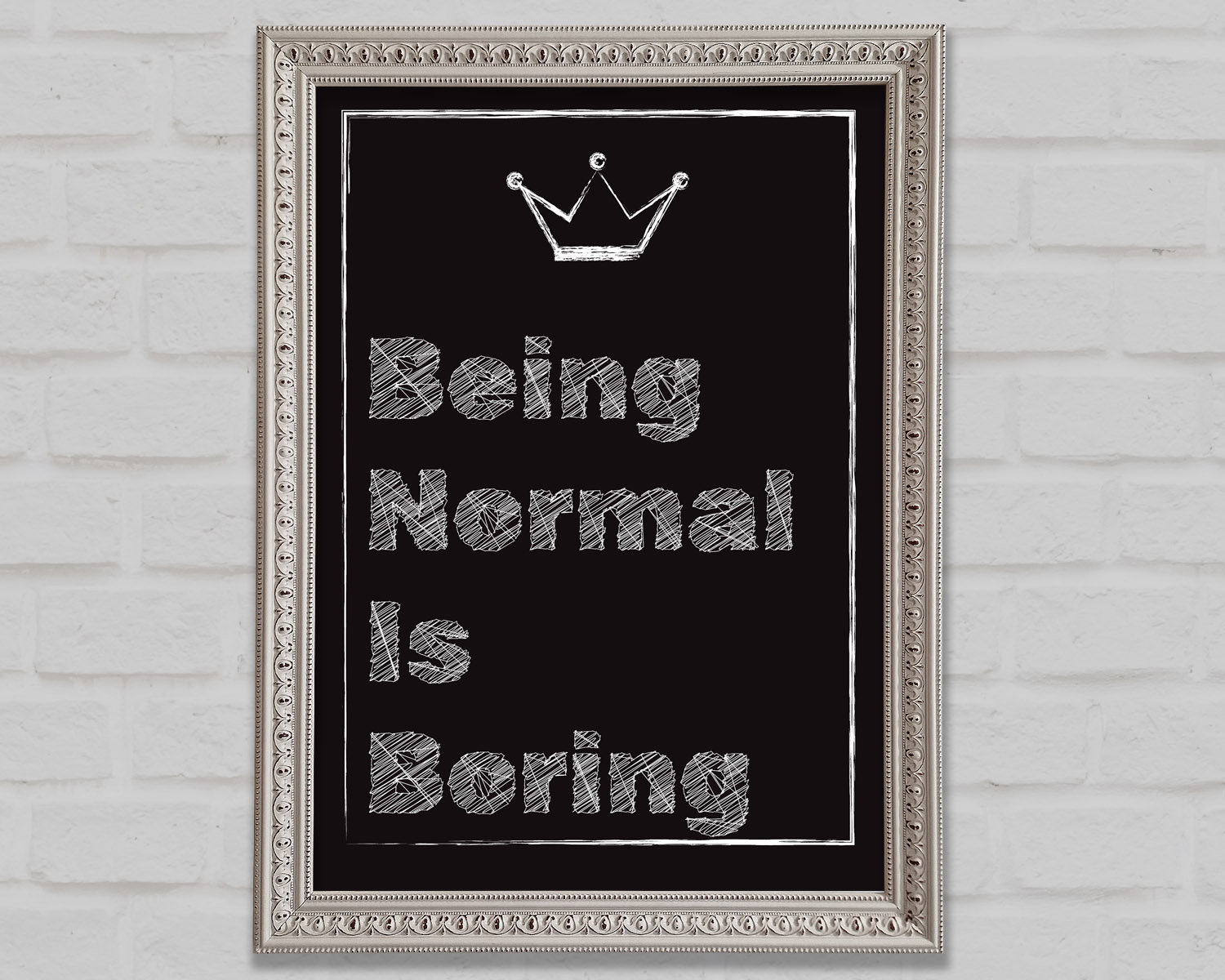 Happy Larry Being Normal Is Boring Framed Print | Wayfair.co.uk